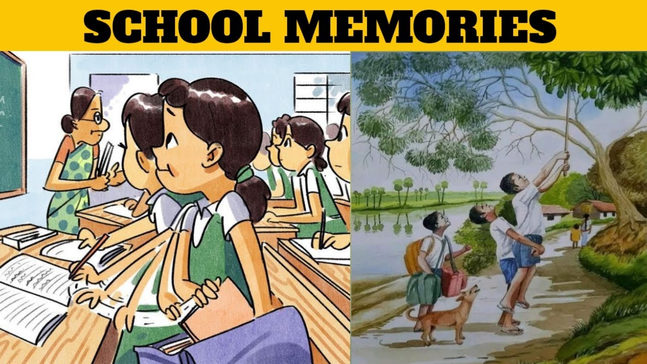 School Life Memories Illustration |Childhood Memories | 90s ...