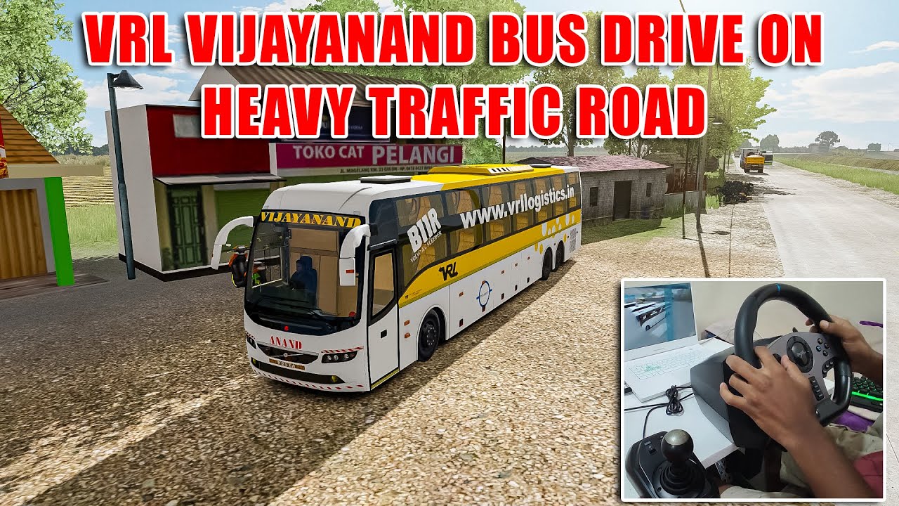 VRL VOLVO Bus Driving Through Village Road | Volvo Sleeper Bus | ETS2 ...