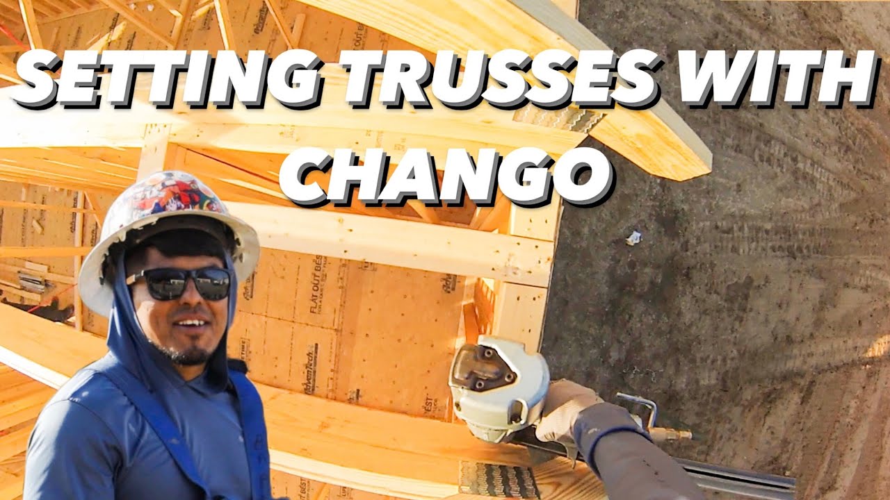 28 FT TRUSSES POV #construction #framing #carpenter #building # ...