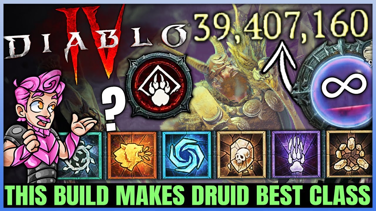 Diablo 4 - New Best Druid Build Found - Easy Solo T100 Nightmare ...