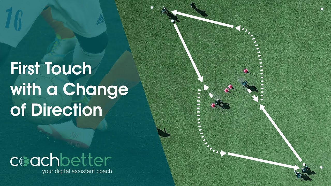 First Touch with a Change of Direction - YouTube