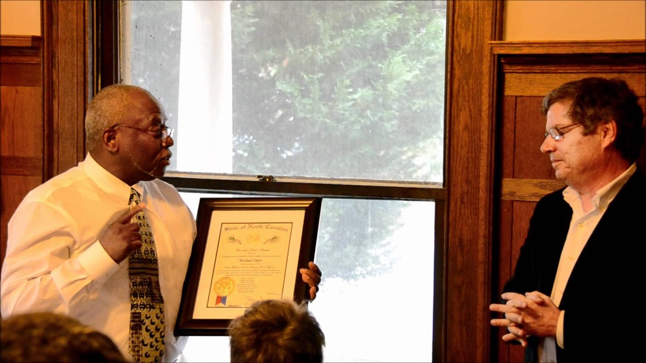 NC: Mike Okun presented with the Order of the Long Leaf Pine - YouTube