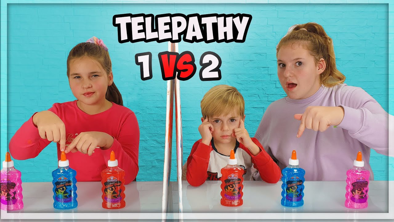 TWIN TELEPATHY OF SLIME CHALLENGE ! - YouTube