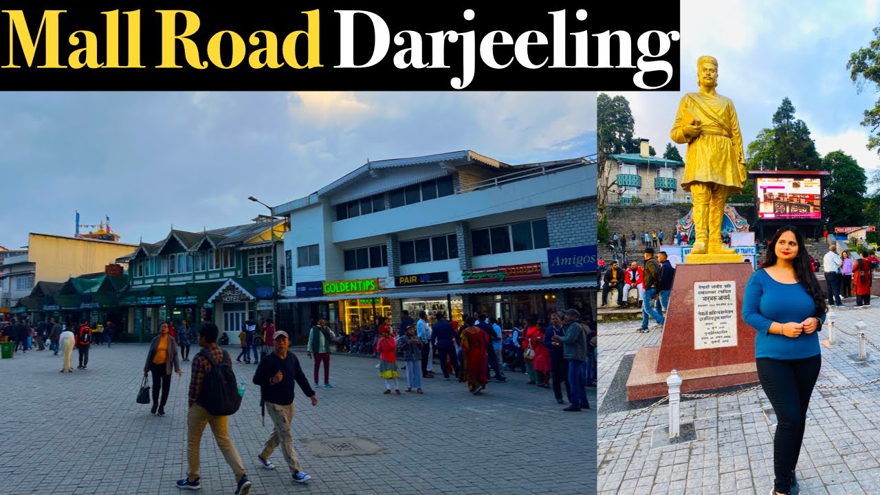 Darjeeling Mall Road Chowrasta Mall Market Darjeeling Mall Road ...