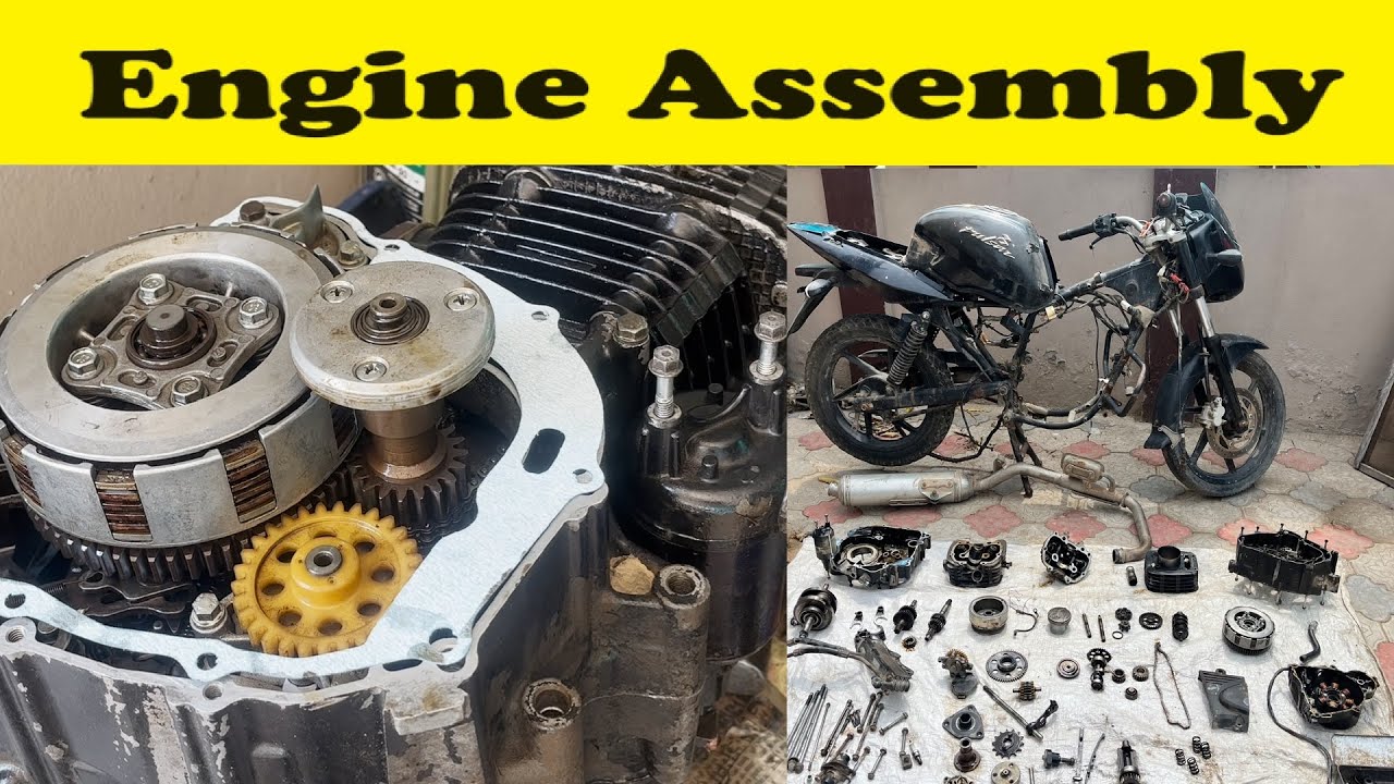Full Engine assembly Bajaj Pulsar 200 - YouTube