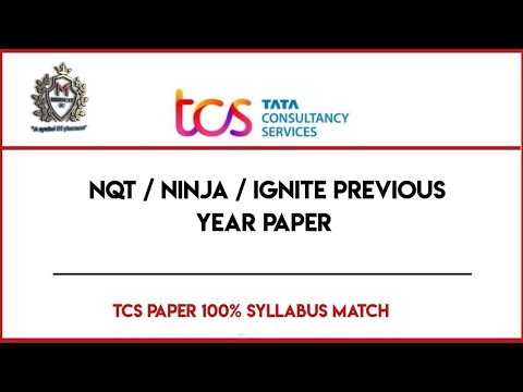 TCS Model paper #tcs #ignite #wipro #wet #nqt #ninja - YouTube