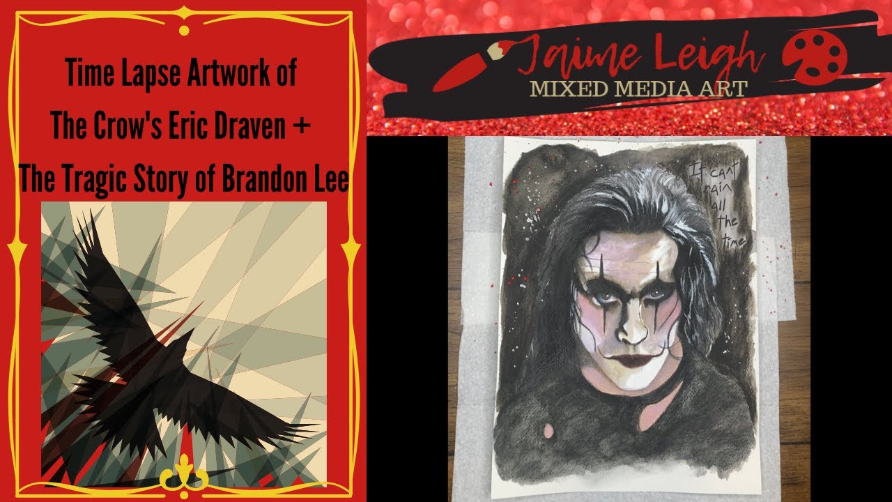 Time Lapse Artwork of The Crow's Eric Draven + The Tragic Story of Lead ...