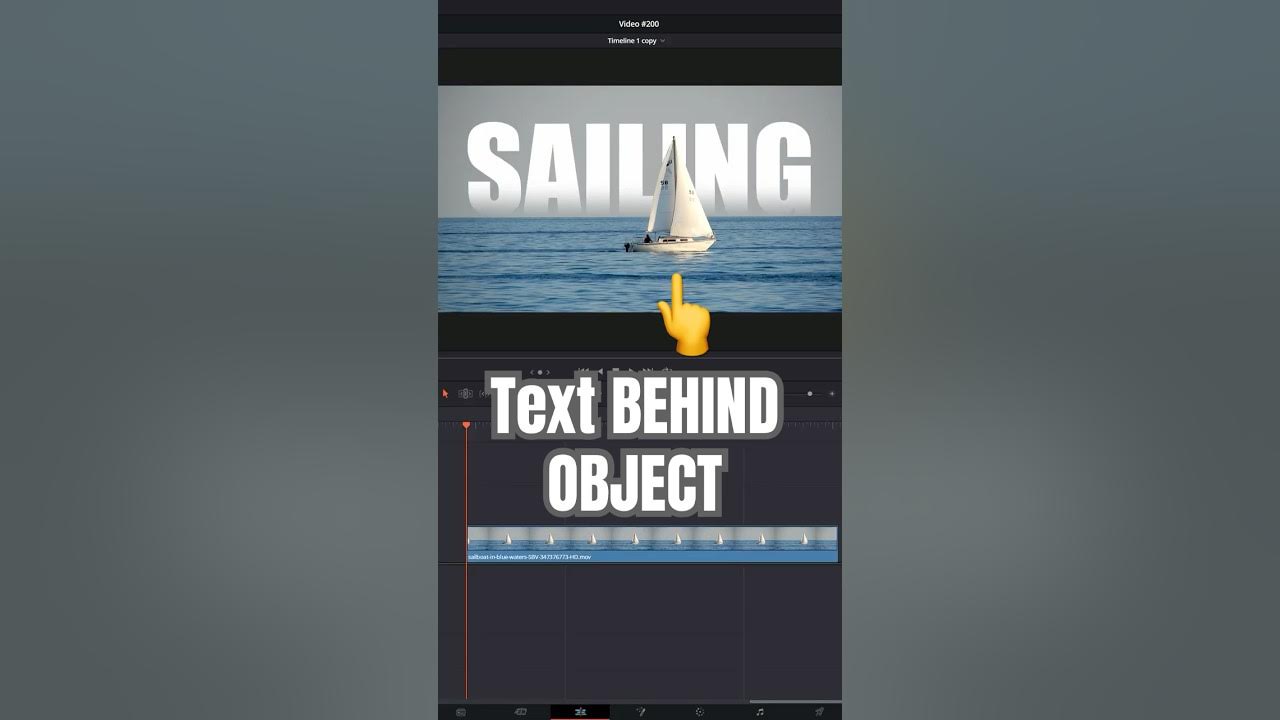 Put Text BEHIND an Object - DaVinci Resolve - YouTube