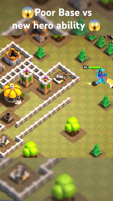 Poor Base vs new hero ability 😱🔥#shorts #clashofclans #coc#viral - YouTube
