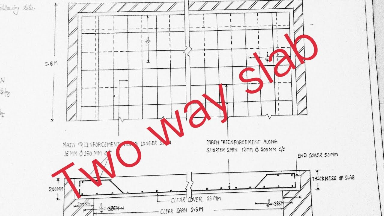 how to draw two way slab|| Rcc drawing 2020|| by Avinash Mani tripathi ...