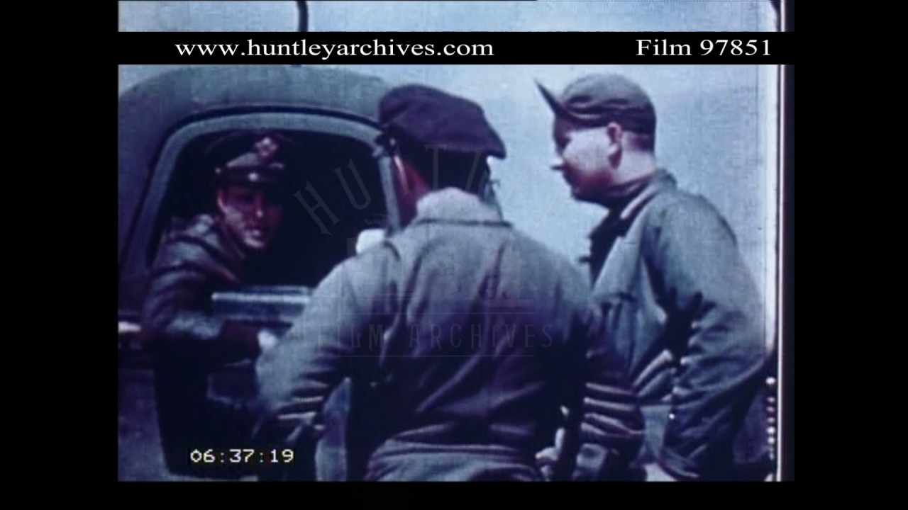 Rackheath Airbase near Norwich in colour in World War Two. Archive film ...