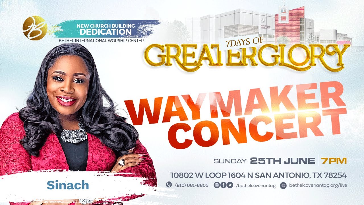 Way Maker Concert with SINACH 06/25/2023 - YouTube