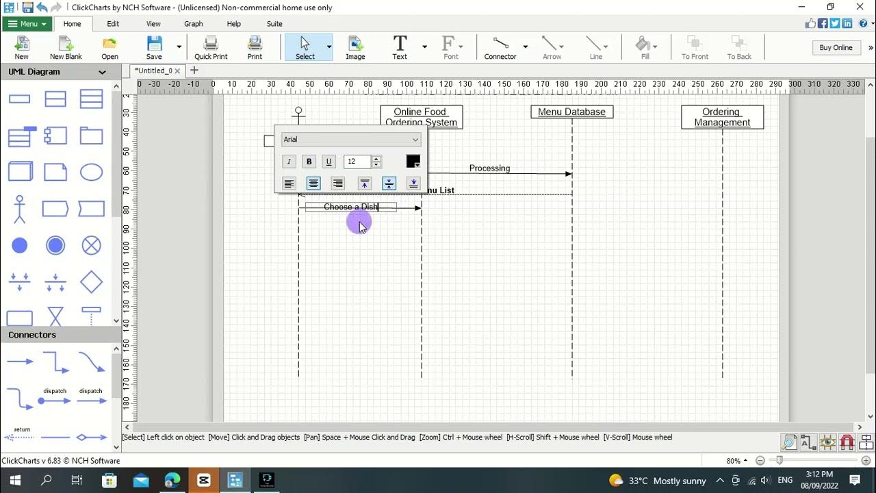 UML online food ordering sequence diagram - YouTube