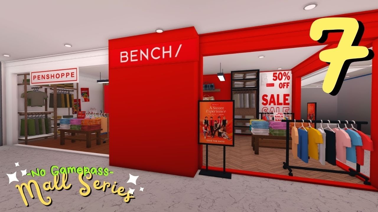 BLOXBURG: NO GAMEPASS "MALL" 🏬 (SM CITY) | Part 7: Clothing Store ...