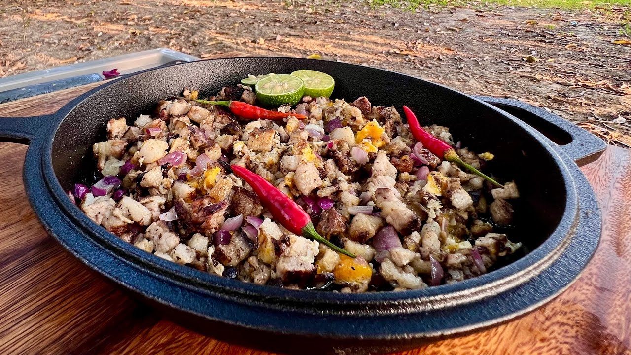 SIZZLING PORK SISIG | SIMPLE RECIPE | OUTDOOR COOKING - YouTube