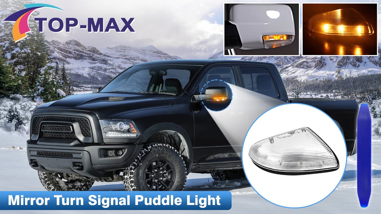 LED Puddle Light Replace for 2009-2018 Dodge Ram 1500 2500 Mirror Turn ...