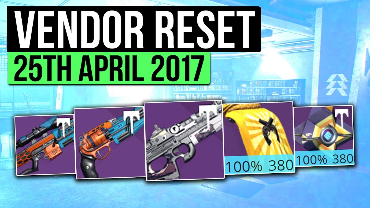 Destiny | WEEKLY VENDOR RESET! - Best Vendor Gear & All 100% Stat Roll ...