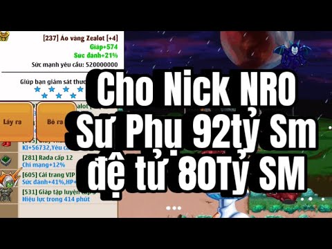 Cho Nick NRO vip có nhiều cải Trang vip và set Đồ 7s Tặng Miễn Phí ...