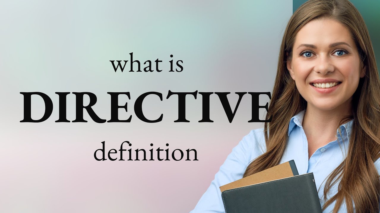 Directive — DIRECTIVE meaning - YouTube