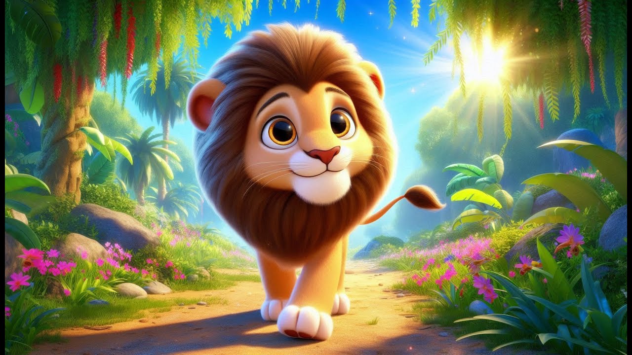 The Lion | Animal Rhymes & Songs for Kids | yourloverhymes - YouTube