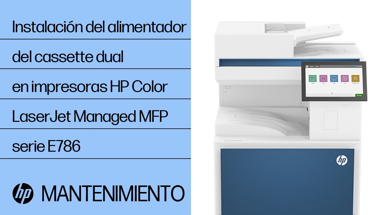 Instalación alimentador cassette dual | HP Color LaserJet Managed MFP ...