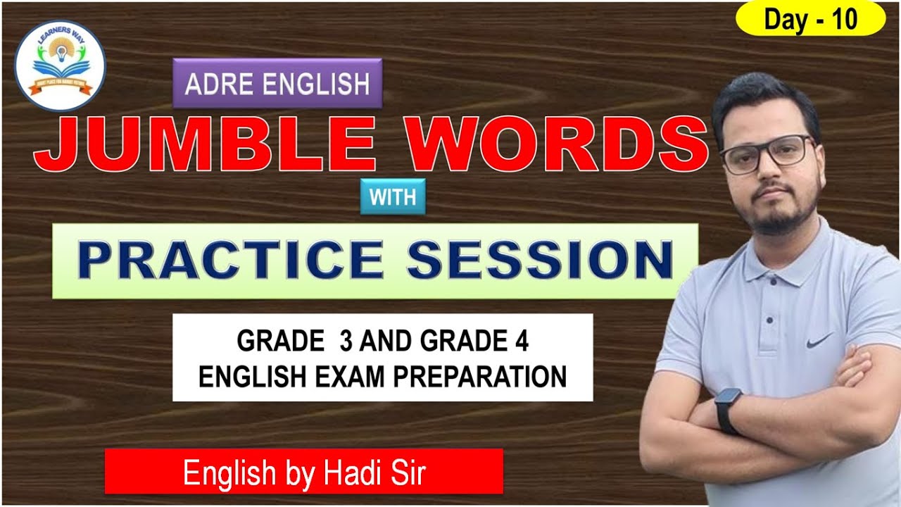 JUMBLED WORDS, ENGLISH FOR ADRE, ASSAM POLICE, DHS, SSC CHSL, CGL, RRB ...