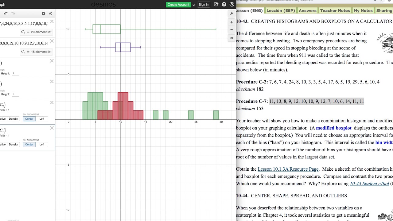 Student Desmos Int 1 Ch 10 - YouTube