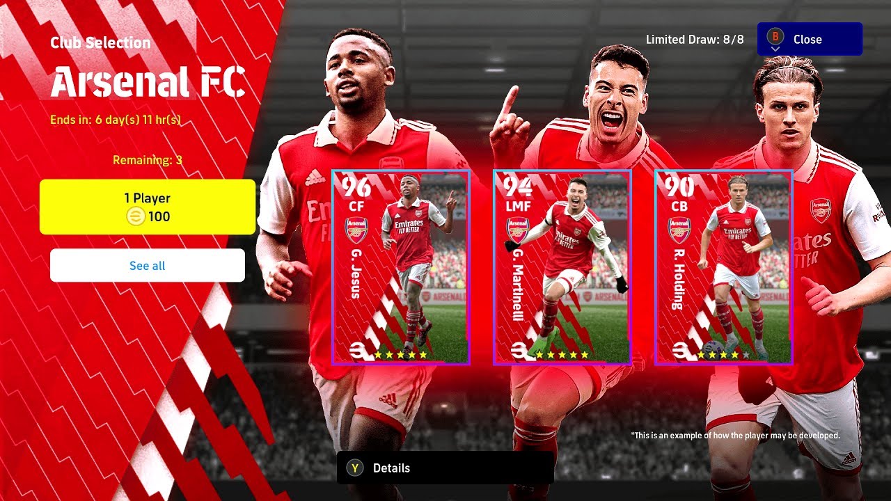 Gacha Pemain Club Selection Arsenal FC & Jorginho DMF Orchestrator ...