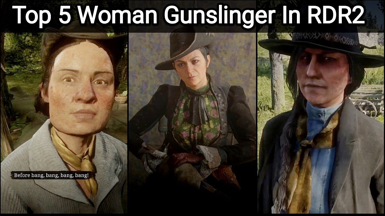 Top 5 Beautiful Woman Gunslinger in RDR2 - Red Dead Redemption 2 - YouTube