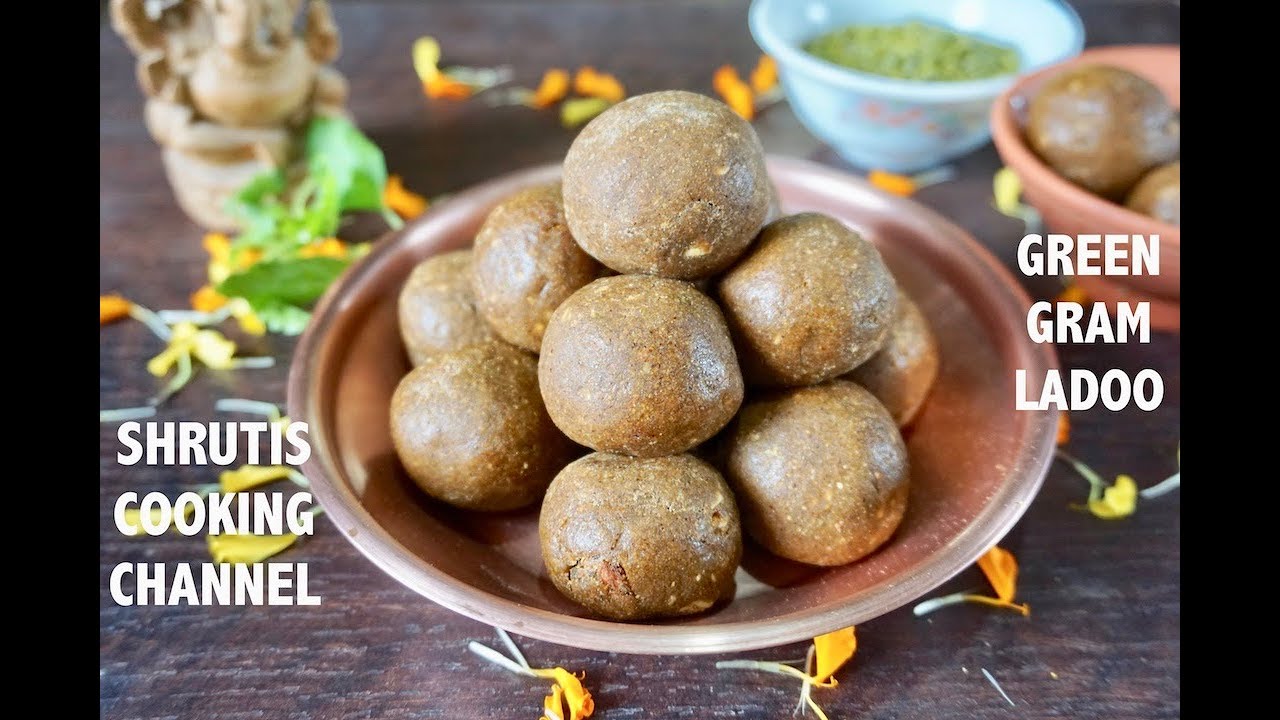 green gram laddu recipe | hare moong laddu | healthy ladoo recipe ...