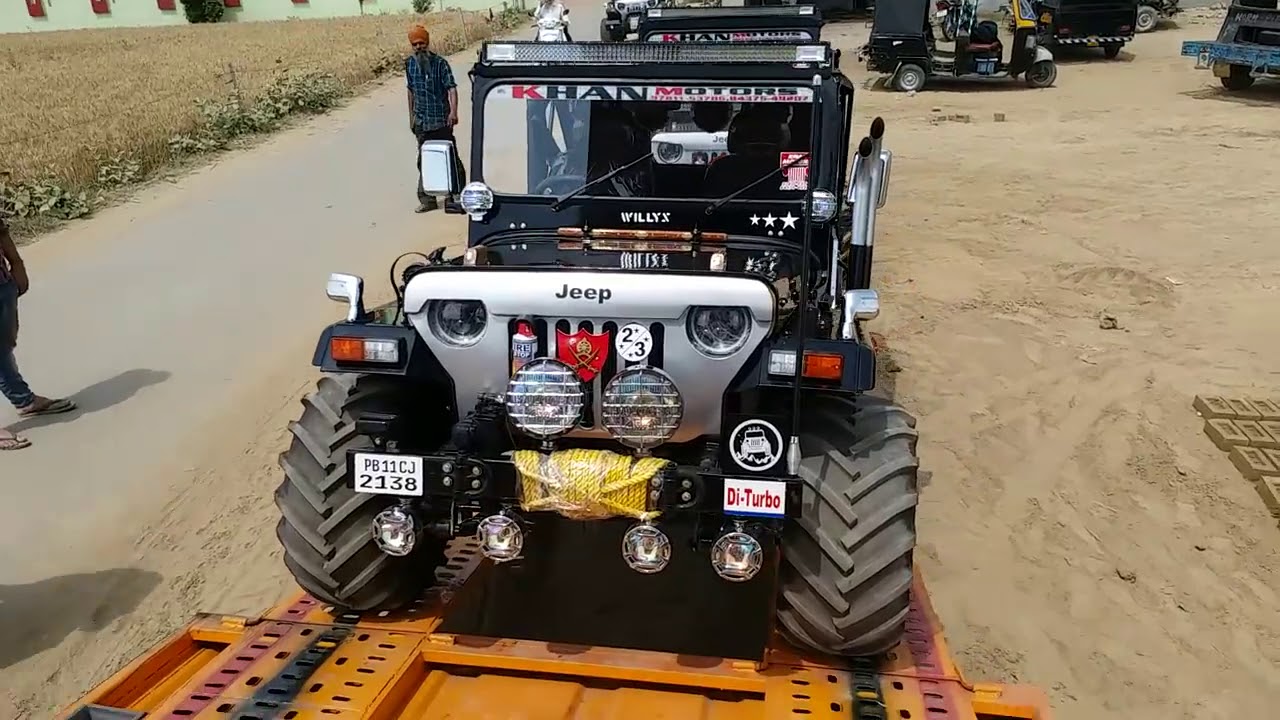 Jeep modification Khan motors moga - YouTube