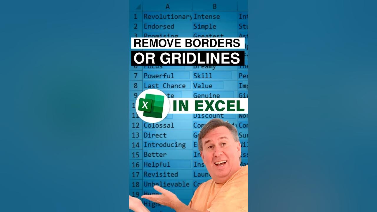 Excel - How to Remove Lines, Borders, Gridlines, or Strikethrough #shorts #excel - Episode S0046 ...