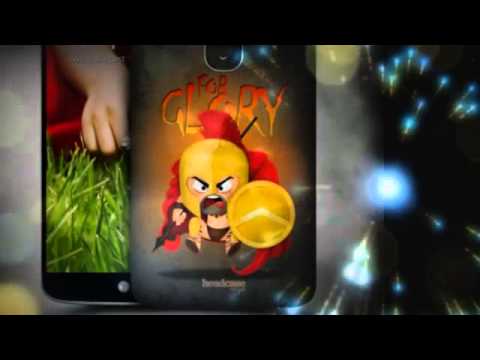TINY SPARTANS PROTECTIVE SNAP-ON HARD BACK CASE COVER FOR LG G2 D802