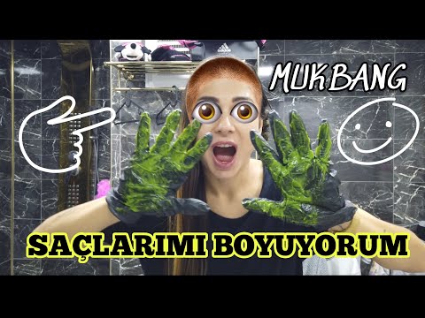SAÇLARIMI BOYUYORUM MUKBANG :)