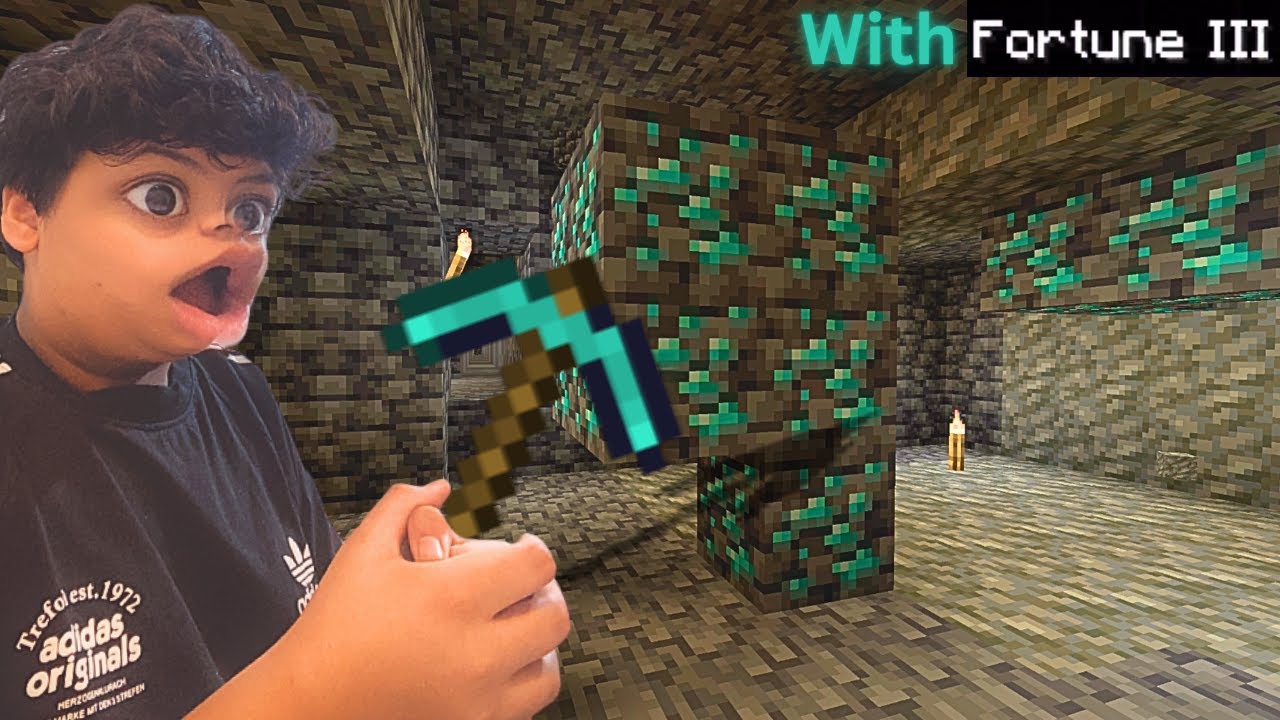 Mining DIAMONDS With FORTUNE PICKAXE!!! | KABEER AGARWAL | MINECRAFT ...
