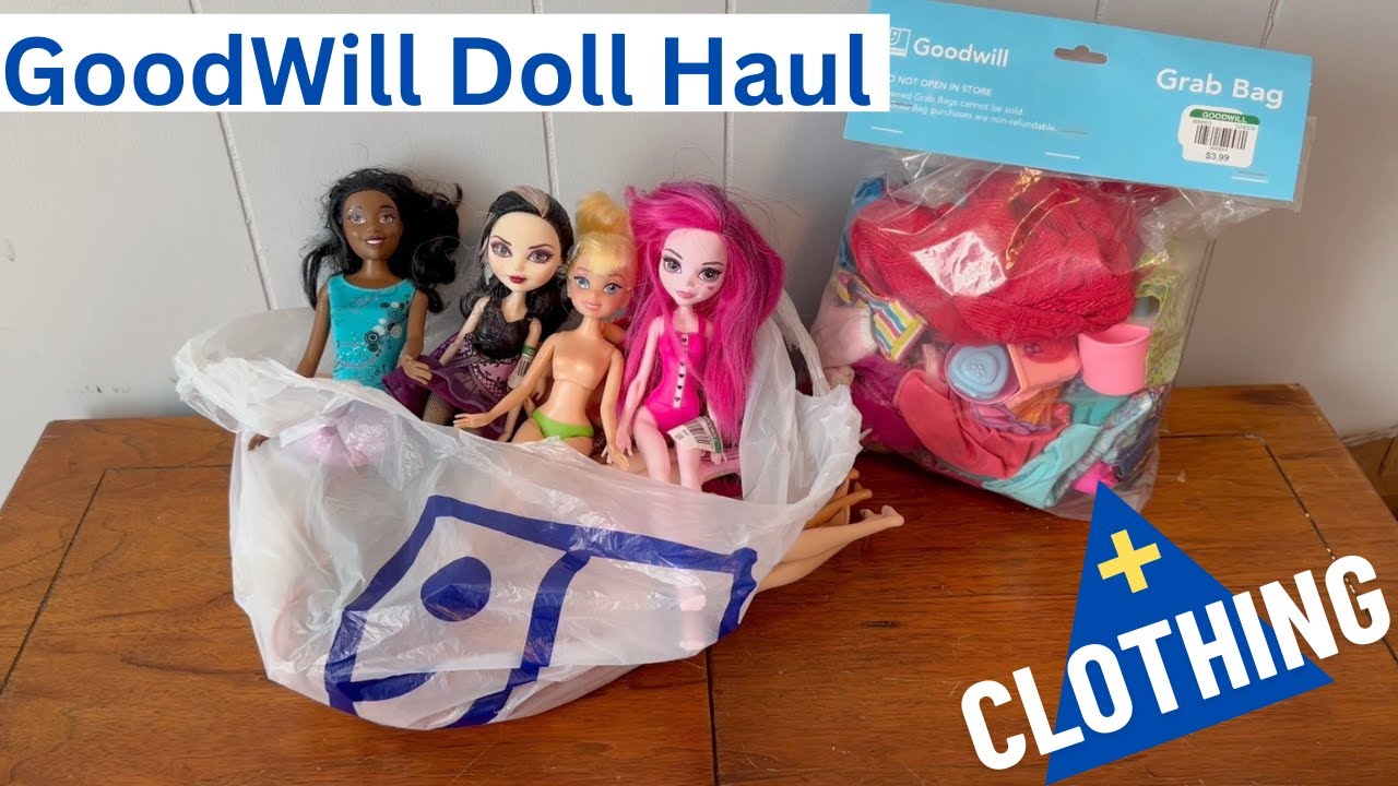 GoodWill Barbie Haul and Barbie Clothing Try on Haul - YouTube