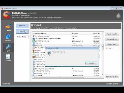 Use CCleaner To Uninstall Programs On Your PC - YouTube