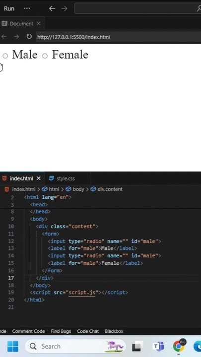 radio type in HTML forms #html #trending #javascript #viral #shorts #shortsvideo #viralvideo #js ...