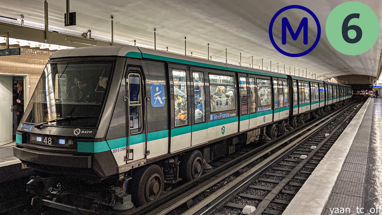 La mise en service des MP89CC sur la ligne 6 du métro parisien - YouTube