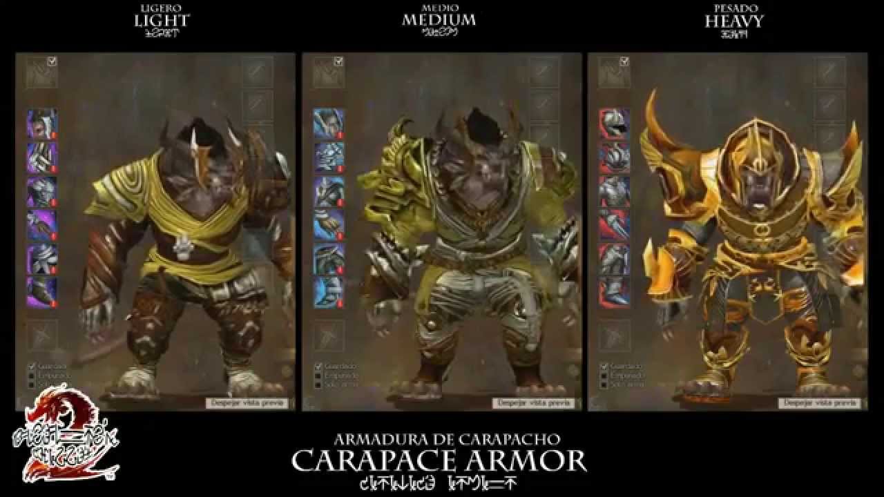Guild Wars 2: Carapace Armor (Charr Male) - YouTube