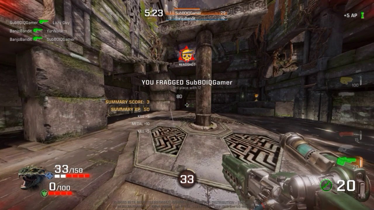 QUAKE CHAMPIONS BETA - COMBO KILL - YouTube