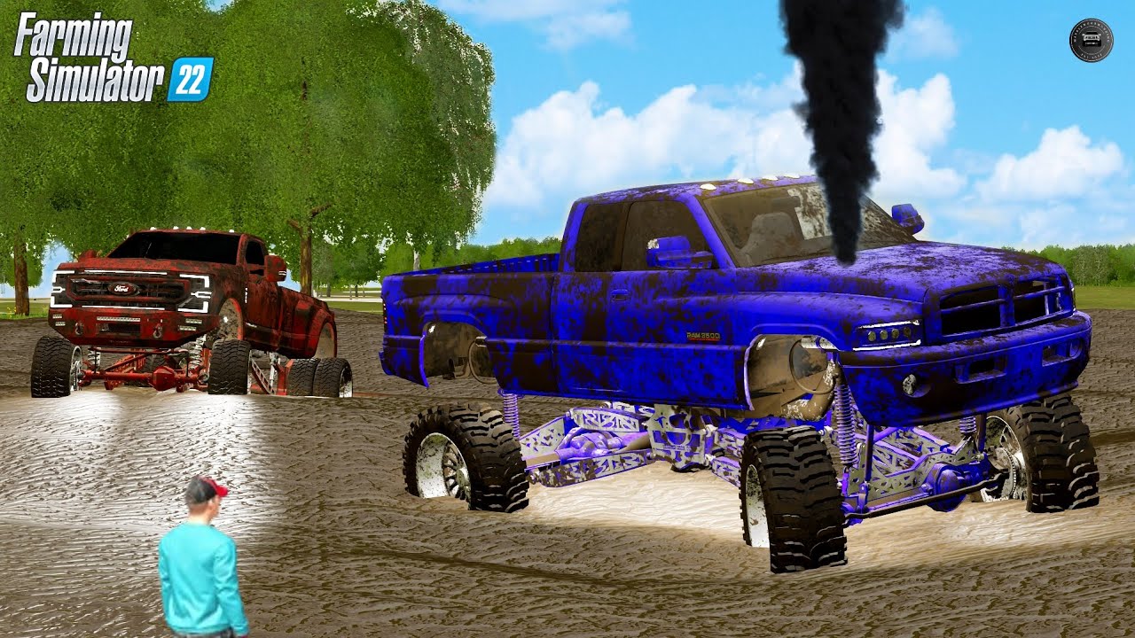LIFTED TRUCKS GO MUDDING! | Farming Simulator 22 - YouTube