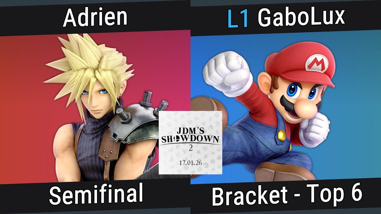 Adrien (Cloud) vs GaboLux (Mario) - JDM's Showdown 2 WINNERS SEMIFINAL ...