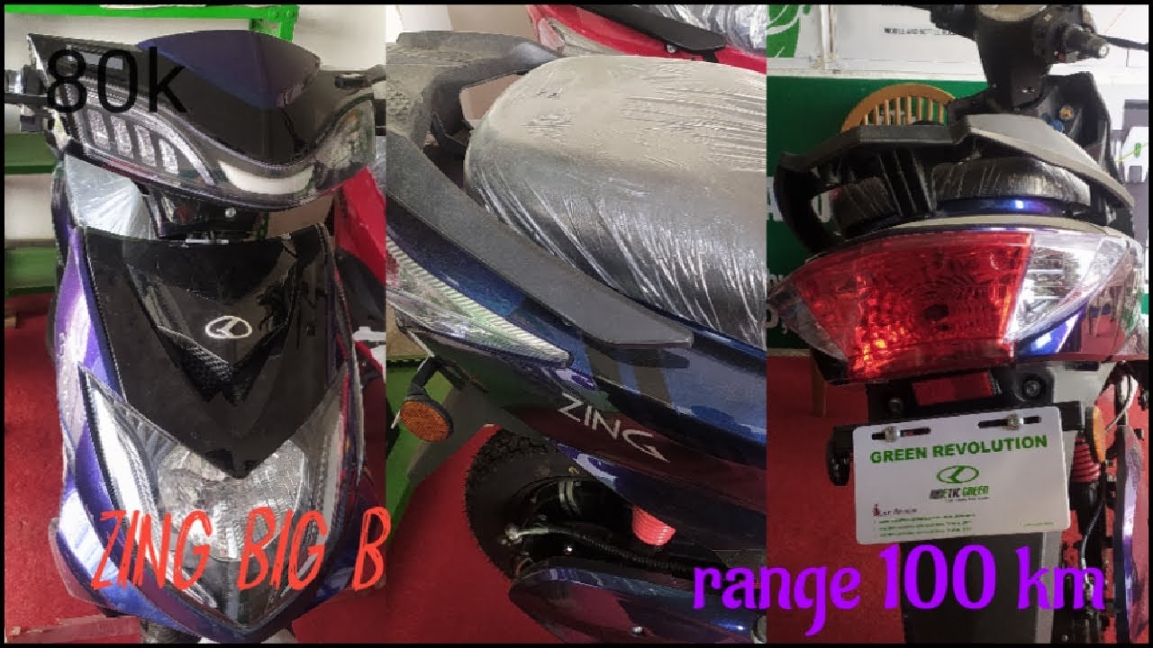 affordable electric scooter zing big b kinetic green ...