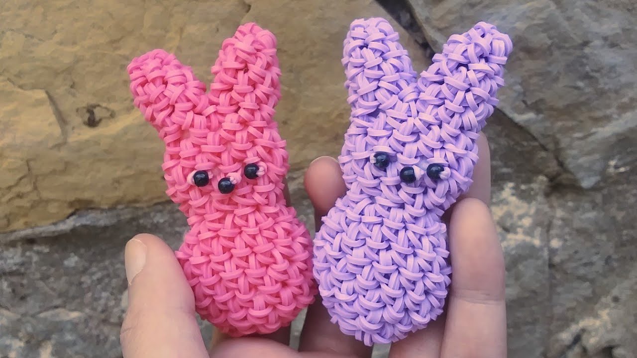 Loomigurumi Bunny Peep Tutorial (Rainbowloom) - YouTube