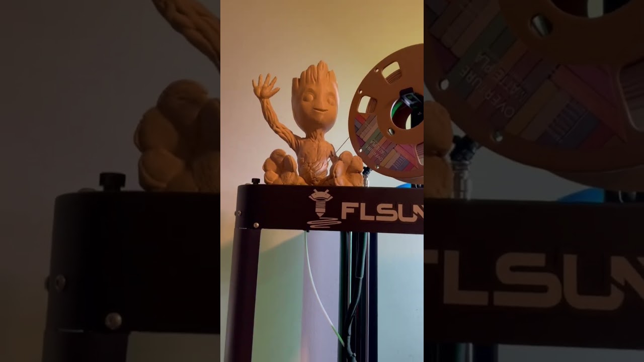 Hollow Groot, 3-D Shell Printing - YouTube