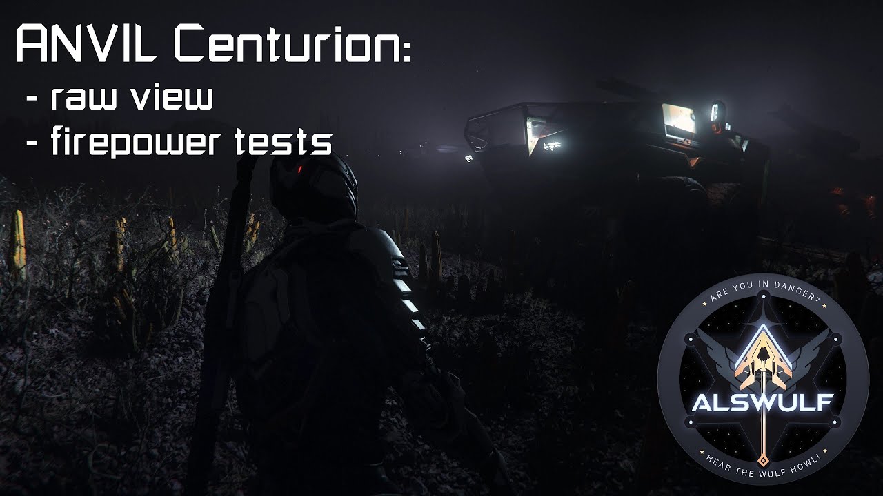Star Citizen 3.17.2: Anvil Centurion - raw view and firepower tests ...
