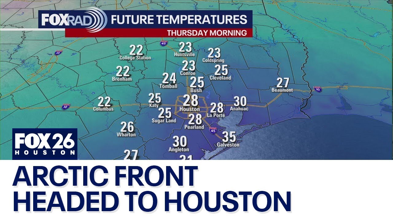 Arctic cold front moving through Southeast Texas bringing bitter cold ...