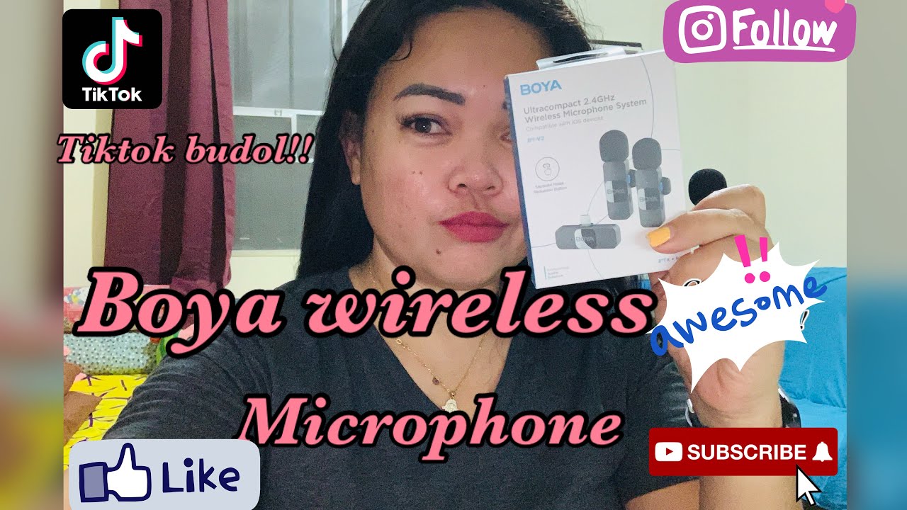 BOYA WIRELESS MICROPHONE / Subrang ganda ng quality good for the new ...