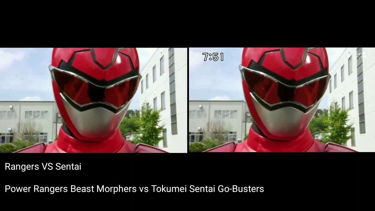 Beast Morphers VS Go-Busters | Super Modes | Split Screen Comparison ...
